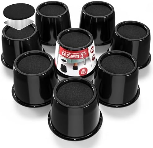 Amazon.com: Utopia Bedding Bed Risers 3 Inch - 8 Pack - Round Furniture ...