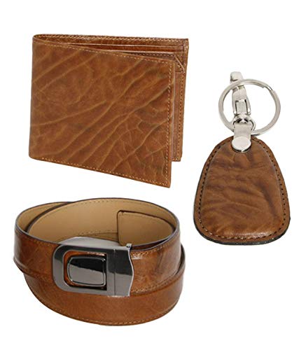 Aristocrat Mens Gift Set Wallet Belt and Keychain (30) : Amazon.in ...