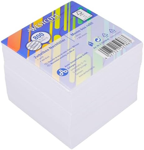 Westcott Note Block White 800 Sheets Refill Pack | memo Block with 9 x ...