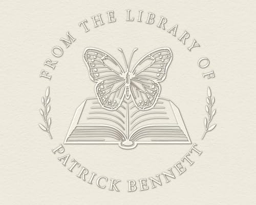 Amazon.com: CASAFIT Book Embosser Personalized – Butterfly Design ...