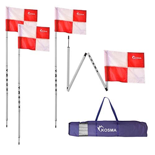 Kosma Set of 4PC Collapsible Corner Flag | Football Training Corner ...