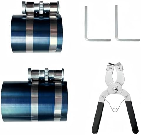 Amazon.com: Piston Ring Compressor, 2 Pieces 3" 4" Adjustable Ratchet ...