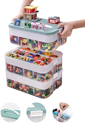 DoubleCare Stackable Storage Box with Lids for Cube,Clear 3 Layers ...