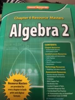 Algebra 2 Chapter 6 Resource Masters: Glencoe/McGraw-Hill ...