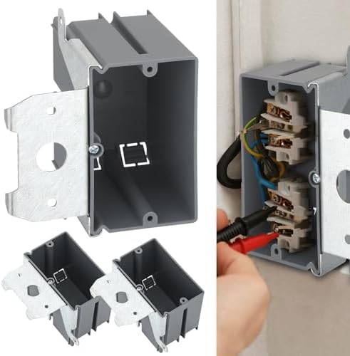 Copkim 3 Pcs Adjustable Single Gang Electrical Box 1 Gang Electrical ...