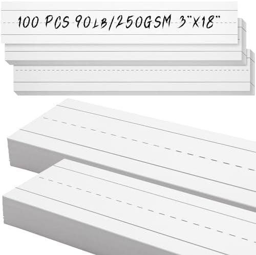 Amazon.com: LOTMER 150 Sheets White Sentence Strips, 92LB/250gsm ...