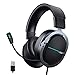 Jeecoo J75 USB Gaming Headset for PC - 7.1 Surround Sound, Retractable ...