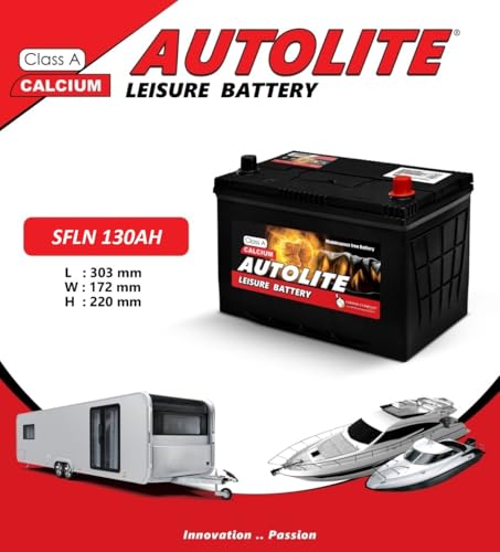 SFLN 130AHC100 12V AUTOLITE LEISURE BATTERY 95Ah C20 FOR CARAVAN ...