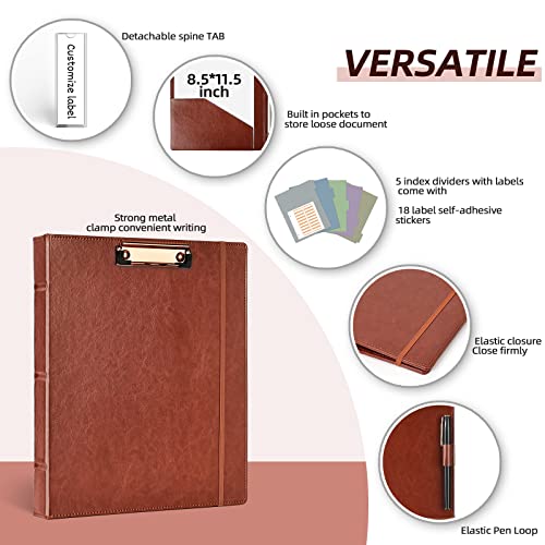 Snapklik.com : Ospelelf Vintage Hardcover 3 Ring 1 Inch Leather Binder ...