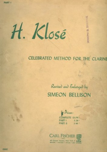 Amazon.co.jp: H. Klose Celebrated Method for the Clarinet Part I ...