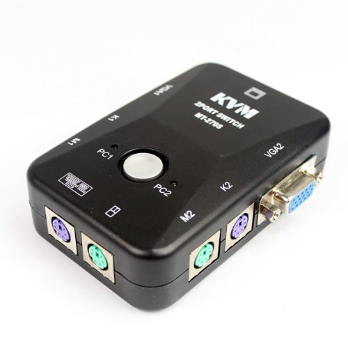 Amazon.com: 2 Port KVM Keyboard Video VGA/SVGA Mouse Switch Box ...