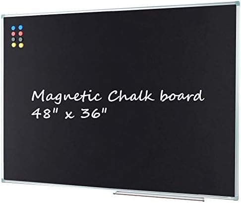 Lockways Magnetic Chalkboard Black Board - 36 X 24 Inch Magnetic ...