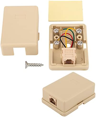 Amazon.com: Phone Jack Surface Mount Single Port Telephone Jack Box 4 ...