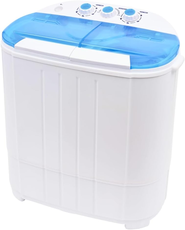 AXTON Dual Barrel Compact Portable Washing Machine and Spin Dryer - for ...