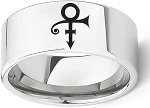 Amazon.com: 1Pcs Stainless Steel Prince Symbol Ring Woman Jewelry ...