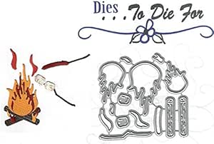 Amazon.com: Dies to die for Metal Craft Cutting die - Build a Campfire ...