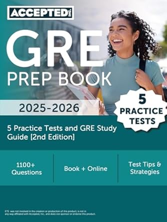 GRE Prep Book 2025-2026: 5 Practice Tests and GRE Study Guide: [2nd ...