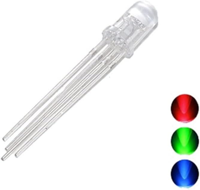 Amazon.com: ECLAYA diode 10pcs 5mm 4pins RGB LED Common Cathode Tri ...
