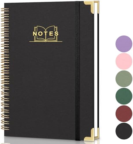Amazon.com : Lined Spiral Journal Notebook, A5 Hardcover Spiral ...