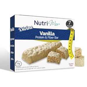 Amazon.com : NutriWise - Diet Bars | Divine Vanilla | 7/Box | High Protein - Gluten Free - Low ...