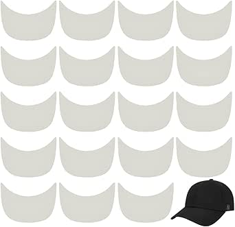 Amazon.com: BENECREAT 20Pcs Baseball Cap Visor Insert, White-Gray Ball ...