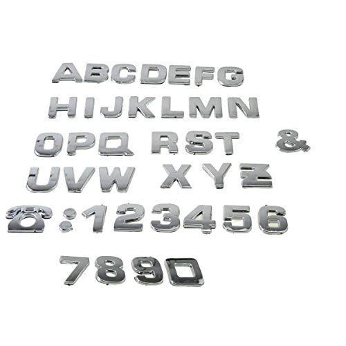 AutoTrends 200 pcs Car Auto 3D Emblem Badge Decals Chrome Letters ...