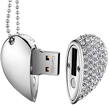 KEXIN 64GB USB Flash Drive USB 2.0 Memory Stick Heart Shape Metal USB ...