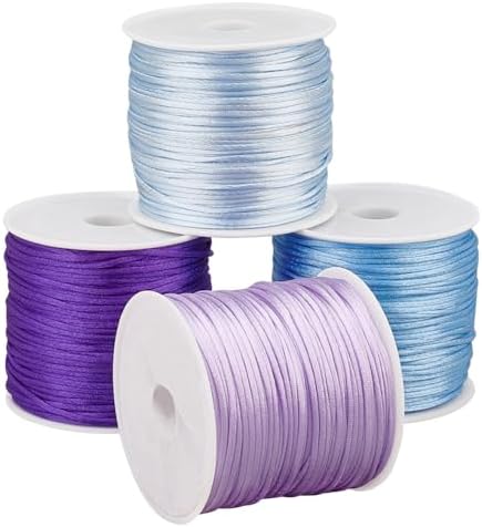 Amazon.com: PH PandaHall 400 Yards Nylon String, 1mm Rattail Satin ...