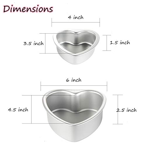 Snapklik.com : TAOUNOA Heart Shaped Cake Pans For Valentines Day And ...
