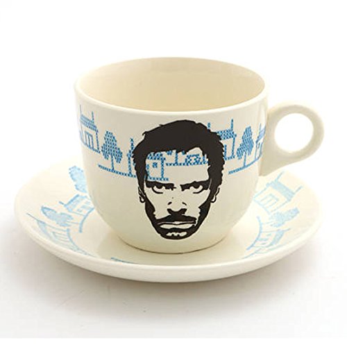 Amazon.com: House MD Teacup and Saucer with Hugh Laurie : Home & Kitchen