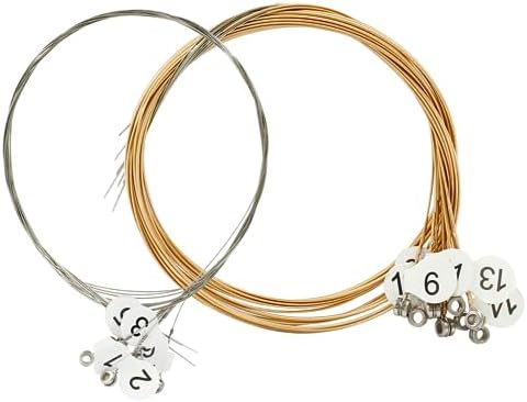 Amazon.com: Bonsicoky A Set of 16 Harp Strings, Replacement Metal ...