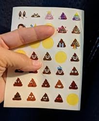 Amazon.com: Poop Emoji Sticker Sheet Party Favor 24 Pack (576 Stickers ...