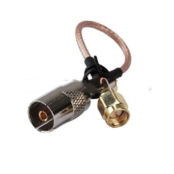 Antenne Adapter Cable SMA Male Plug to DVB-T TV Female Pigtail Cable ...