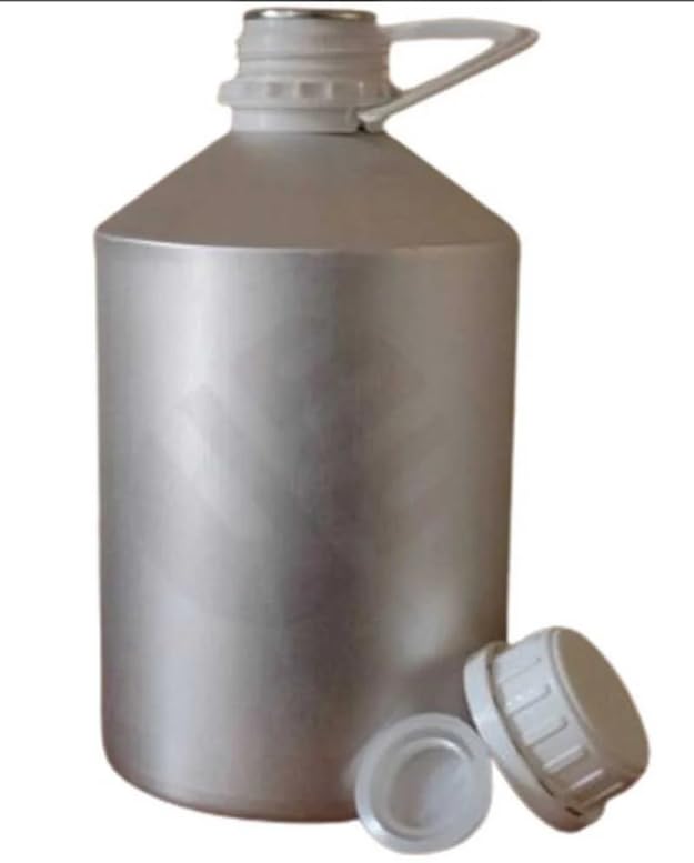 PATEL ENTERPRISE 5 Litre(5000ml) Silver Aluminium Bottle With Screw Cap ...