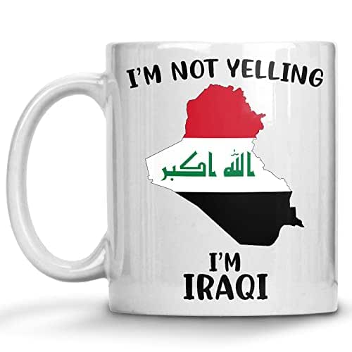 Amazon.com: Funny Iraq Pride Coffee Mugs, I'm Not Yelling I'm Iraqi Mug ...