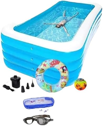 Buy 10 Feet Inflatable Swimming Pool for Family Kids & Adults Big Size ...