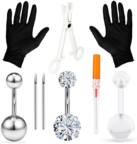 Amazon.com: QWALIT Belly Button Piercing Kit Gun Belly Piercing Kit ...