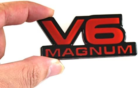 Amazon.com: 1pc V6 Magnum Emblems Fender Door Nameplate 3D Badge ...
