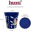 Hum Flowerpots, 22cm, Various Patterns Colours and Sizes, Indoor ...
