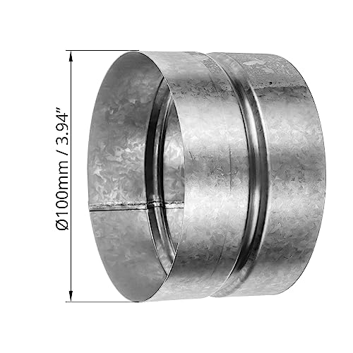 Snapklik.com : Galvanized Metal Duct Connector - 4 Inch Fit - Round ...