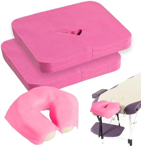 Amazon.com : 200 Pieces Disposable Face Cradle Covers Massage Headrest ...