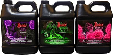 Amazon.com : Diablo Nutrients Micro, Grow and Bloom 1 Liter Bottles – 1 ...
