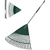 Amazon.com : Garden Leaf Rake, 65.7" Garden Rakes with Foldable ...