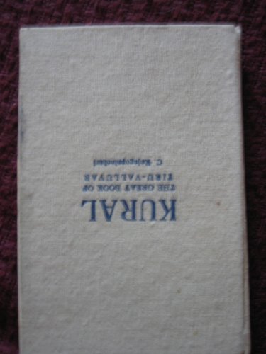 Kural: The Great Book of Tiru-Valluvar: Thiruvalluvar: Amazon.com: Books