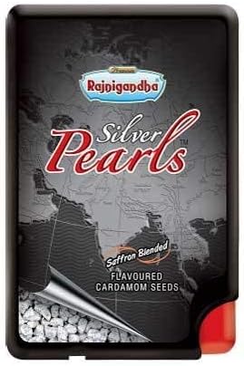 Amazon.com : Rajnigandha Saffron Blended Silver Coated Pearls, Elaichi ...