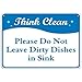 Amazon.com: Vincenicy Metal Sign Great Aluminum Tin Sign Think Clean ...