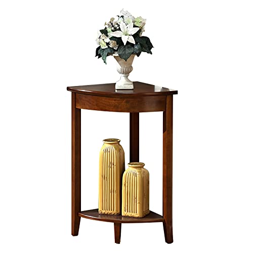 Triangular Wooden Small Side Table – Compact Corner Telephone Table ...