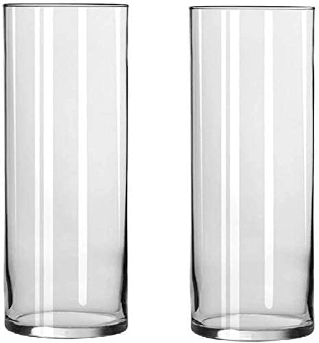Buy Glass Cylinder Vases 12 Inch Tall X 4 Inch Round vase - Multi-use ...