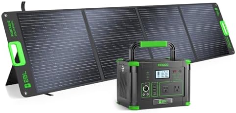 Amazon.com: EBL 1000W Portable Power Station With 200W Solar Panels ...