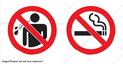 KREEPO No Smoking/No Spiting Sign Self Adhesive Warning Sign/Safety ...